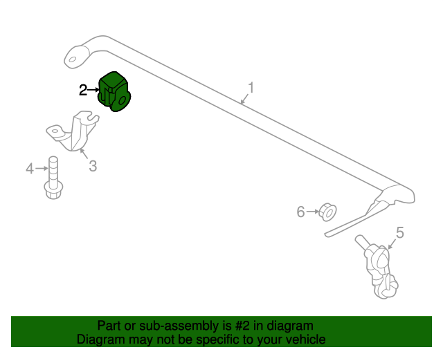 2016-2023 Nissan Stabilizer Bar Bushing 56243-4RA0A | Parts for Nissans