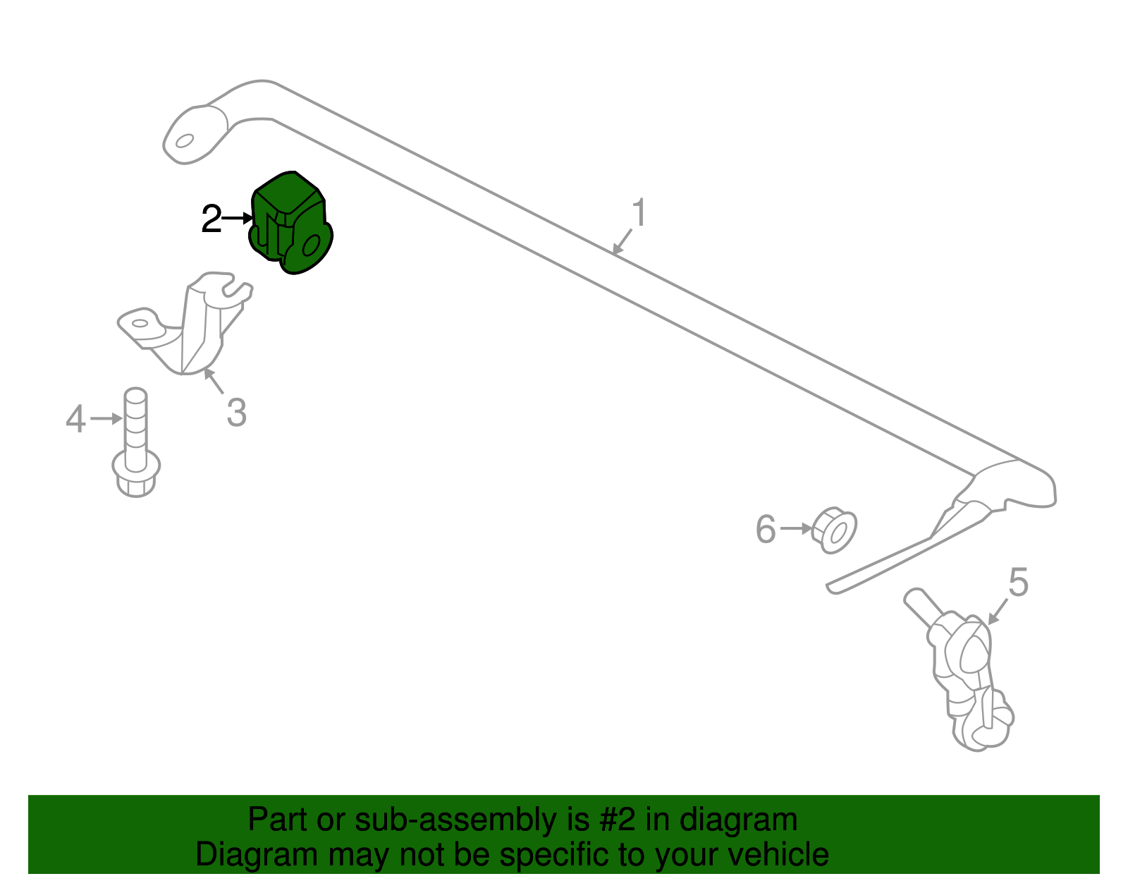 56243-4RA0A - Stabilizer Bar Bushing 2016-2025 Nissan | Nissan Parts ...