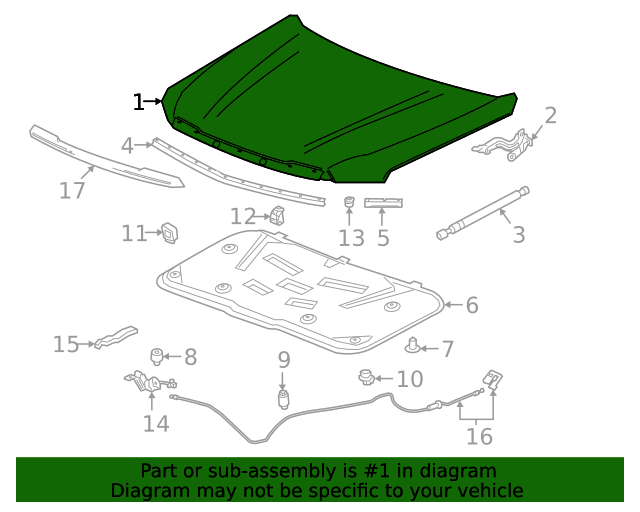 2021-2024 GMC Hood 85112716 GM | GMPartsDirect.com