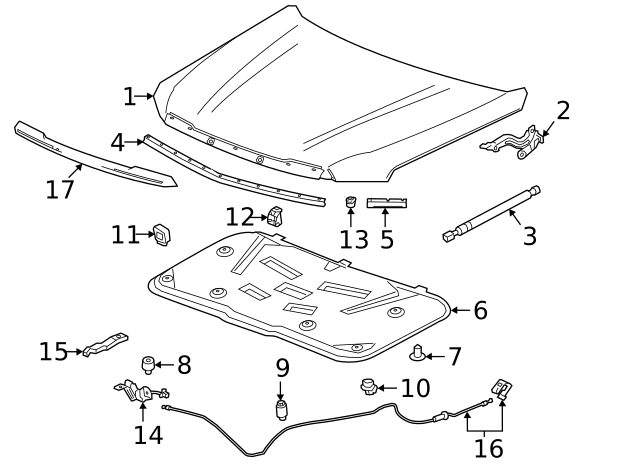 2021-2023 GMC Hood 85112716 GM | GMPartsDirect.com