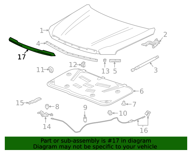 2023-2024 GMC Yukon XL Molding 84820432 GM | GMPartsDirect.com