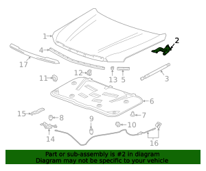 2021-2023 GM Passenger Side Hood Hinge 84342482 | AutoNationParts.com