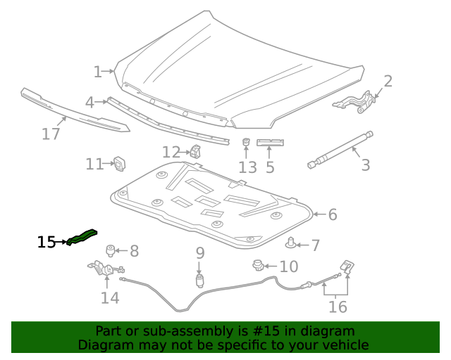 2021-2023 GM Hood Secondary Latch Release Handle 84299566 | Auto Parts ...