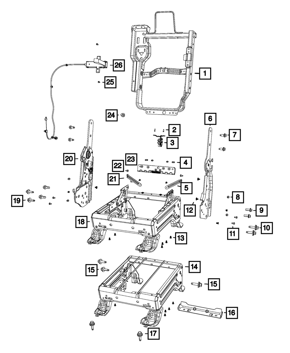 2019-2023 Ram 1500 Seat Bracket 68350171AD | Mopar eStore