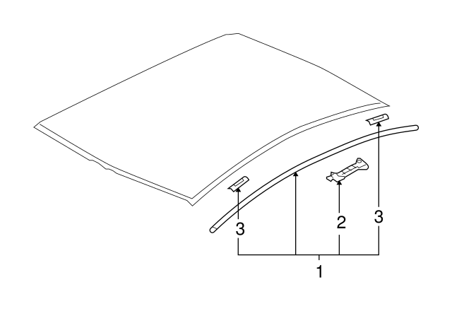 2010-2015 Mitsubishi Lancer Drip Molding 7400A168 | QuirkParts