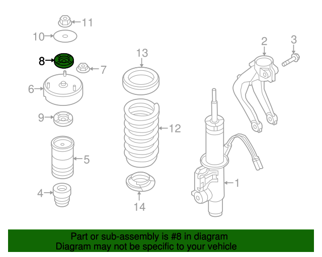 31-33-6-778-108 - Shock Mount Insulator 2007-2014 BMW | AutoNationParts.com
