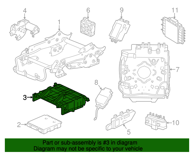 4H0-885-967 - Control Module Bracket 2011-2018 Audi | Audi OEM Parts