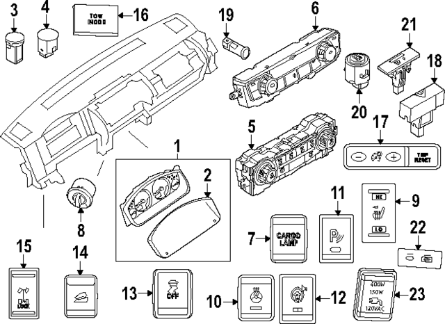 2022 Nissan Frontier Dash Control Unit 27510-9BU3A | Temecula Nissan Parts
