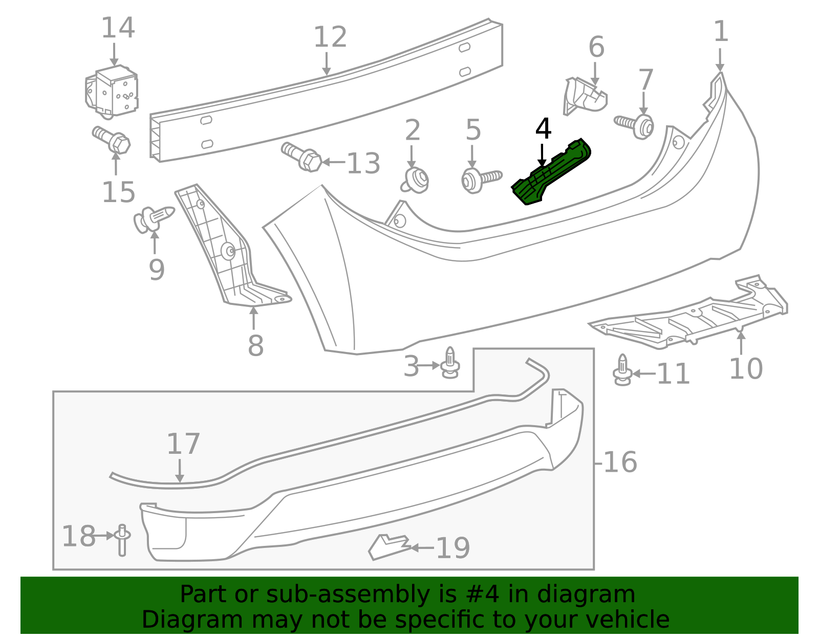 52576-52160 - Side Retainer - 2012-2019 Toyota Prius C ...
