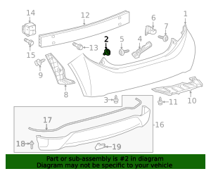 2008-2019 Toyota Bumper Cover Cushion 52461-52020 | Toyota Parts Center