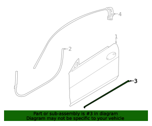 2020-2024 BMW Joint sealing entrance door front left 51-33-7-435-433 ...