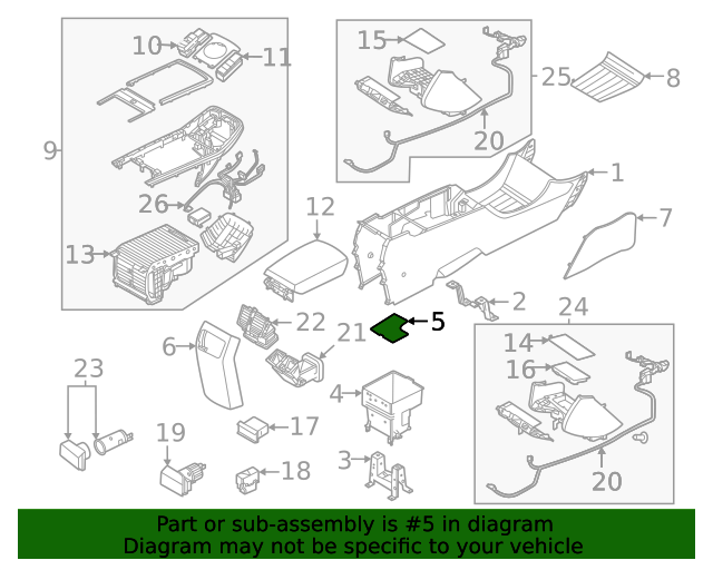 84685-Q4010 - Storage Compartment Mat 2019-2021 Kia Niro EV | Kia.Parts ...