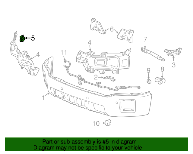 2014-2015 GMC Sierra 1500 Intake Air Splash Shield 22934238 GM ...