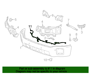 23362180 - Front Object Alarm Sensor Wiring Harness 2014-2015 GMC ...