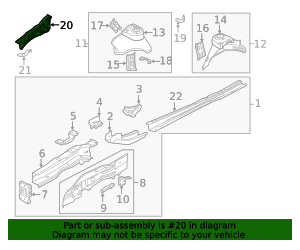 2019-2023 Volkswagen Jetta Upper Rail 17A-810-136 | RealVolkswagenParts.com