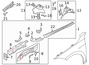 2019 Volkswagen Jetta Rail Assembly 5Q0-803-091-P | QuirkParts