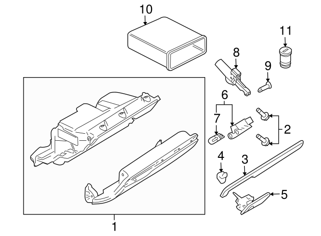 2007-2015 Audi Storage Compartment 8E0-857-925-G-6PS | OEM Parts Online