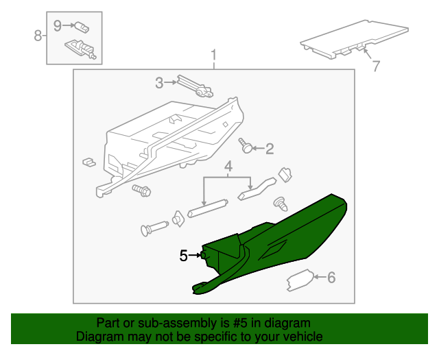 23389957 GM Jet Black Instrument Panel Compartment Door | GM Parts Store