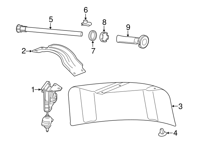 22903540 - Spare Wheel Lock Cylinder Case 2015-2022 GM ...