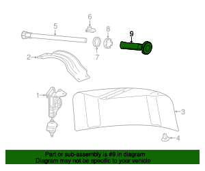 2015-2022 GM Spare Wheel Lock Cylinder Case 22903540 GM | GMPartsDirect.com