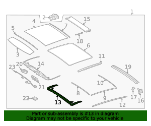 167-780-75-00 - Sunroof Deflector 2021-2024 Mercedes-Benz ...