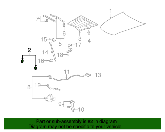 53384-50010 - Hood Cushion - 2007-2012 Lexus | MyLexusParts