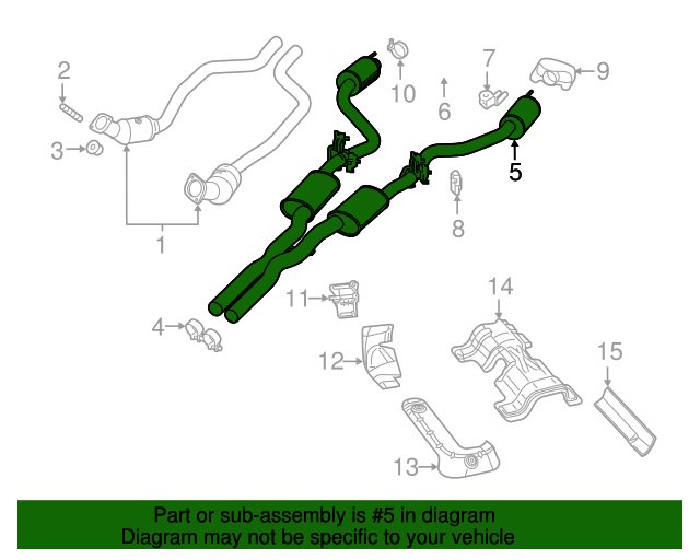 68516709AA - Muffler & Pipe 2022-2023 Dodge Challenger | Mopar Factory ...