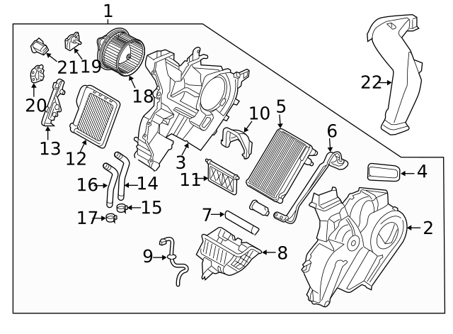 2020-2021 Kia Telluride Evaporator Core 97927-S9000 | TascaParts.com