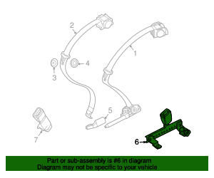 2005-2008 BMW Lower belt rear left 72-11-9-117-209 | AutoNationParts.com