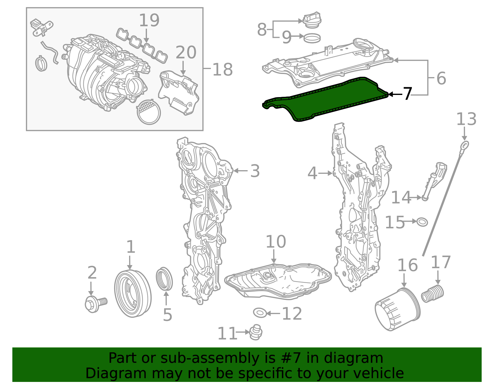 2016-2024 Toyota Engine Valve Cover Gasket 11159-31040 | Toyota Parts ...