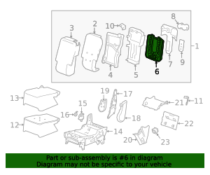 2019-2022 GM Black Front Seat Armrest Lid 84587786 GM | GMPartsDirect.com