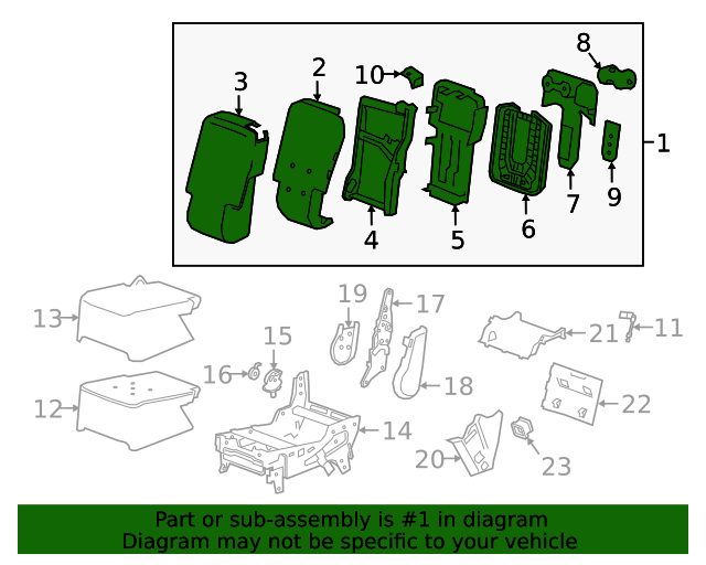 2019-2020 GM Armrest Assembly 84756946 | Auto Parts Express