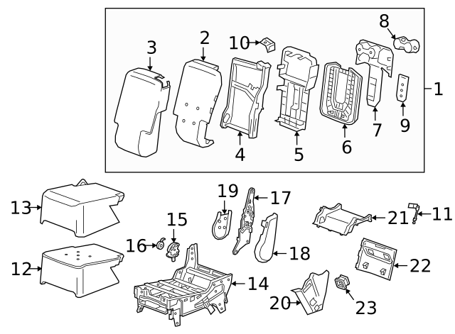 84587786 - Black Front Seat Armrest Lid 2019-2022 GM | GMPartsNow
