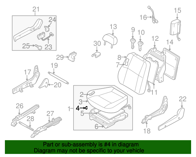 1999-2013 Infiniti Seat Back Panel Clip 86901-32200 | Infiniti Parts Online