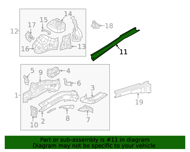 2018-2022 Volkswagen Tiguan Floor Rail 5Q0-804-456-F | OEM Parts Online