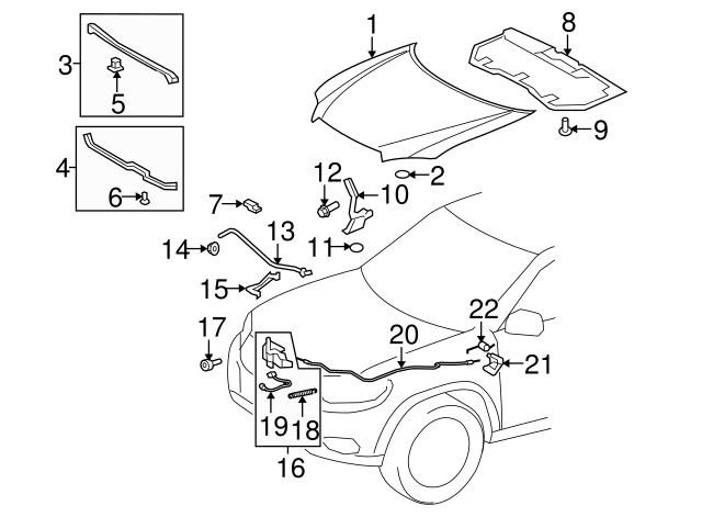 2008-2013 Toyota Highlander Holder 53452-0E020 | Toyota Parts Center