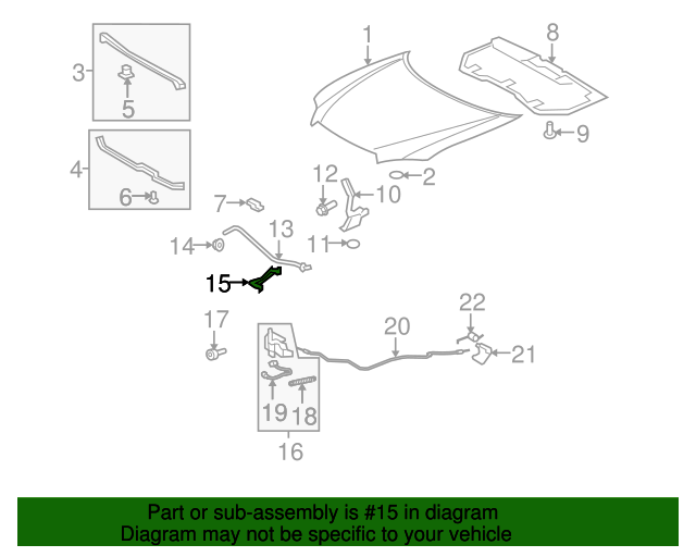 2008-2013 Toyota Highlander Holder 53452-0E020 | Toyota Parts Center