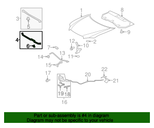 2008-2013 Toyota Highlander Hood Seal 53381-0E050 | Toyota Parts Center
