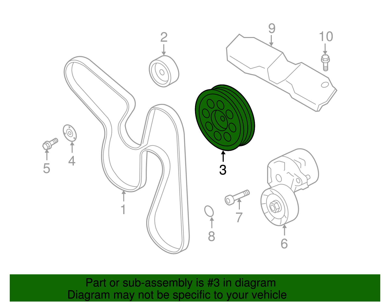 2012-2014 Subaru Impreza 2012-2014 Subaru Impreza - Idler Pulley ...