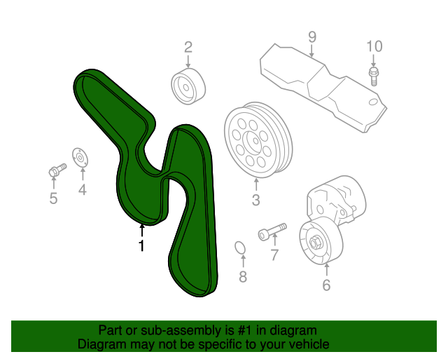 2012-2015 Subaru OEM NEW 2012-14 Subaru Impreza XV Crosstrek Serpentine ...