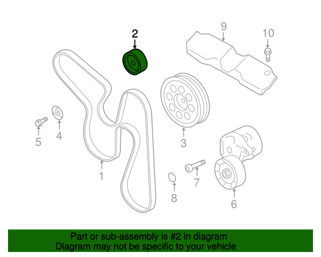 2011-2023 Subaru Idler Pulley 23770AA070 | OEM Parts Online