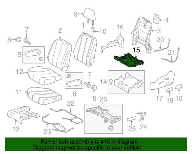 2011-2020 Toyota Sienna Cushion Frame 79102-08010 | Toyota Parts Center