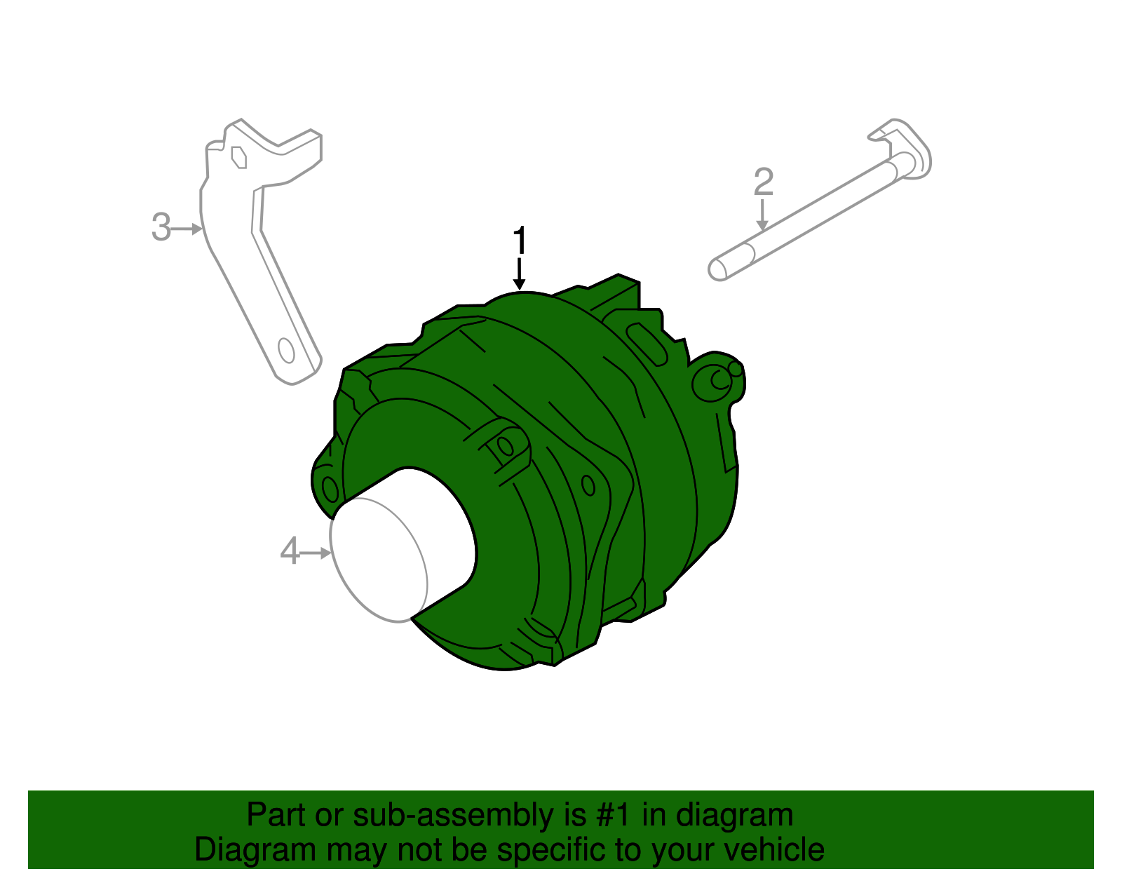 2009-2017 Nissan Alternator 23100-1AA1B | My Nissan Part