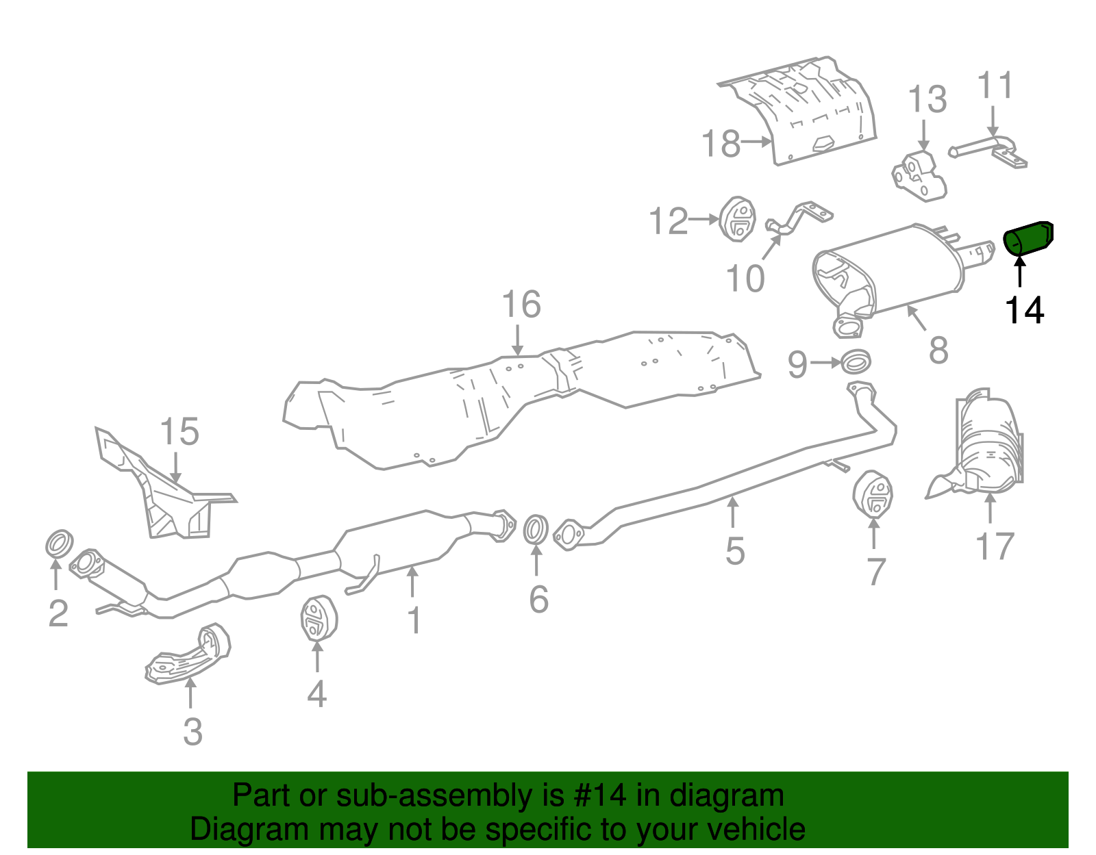17408-0V010 - Exhaust Tail Pipe Tip - 2012-2024 Toyota Camry | OEM ...