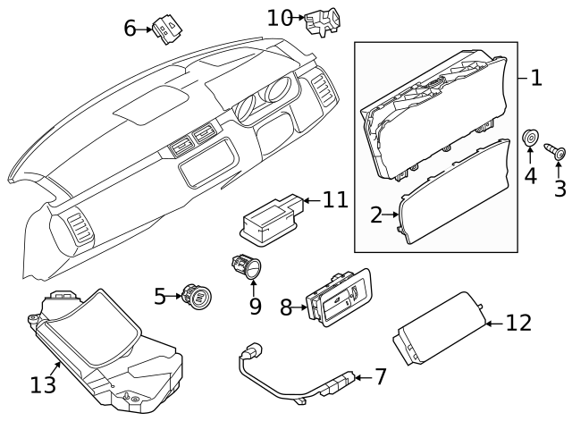 Genuine OEM Glove Box Light Switch Part# LR071936 Fits 2013-2022 Land ...