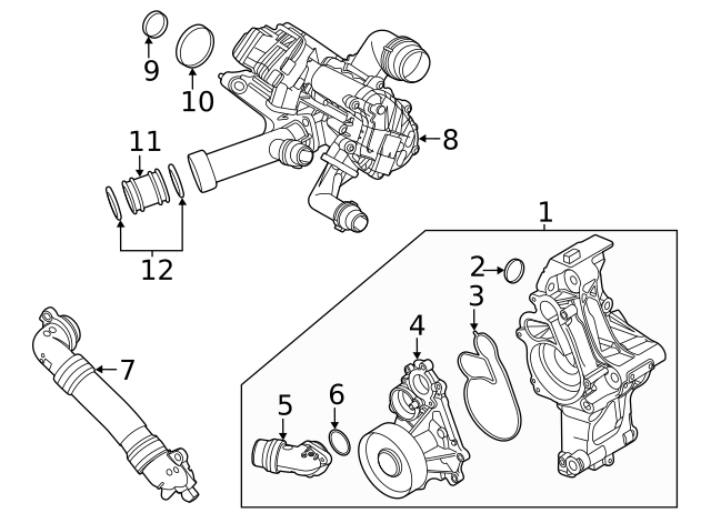 Genuine BMW 11-51-8-650-986 | Water Pump Assembly | FREE Shipping on ...