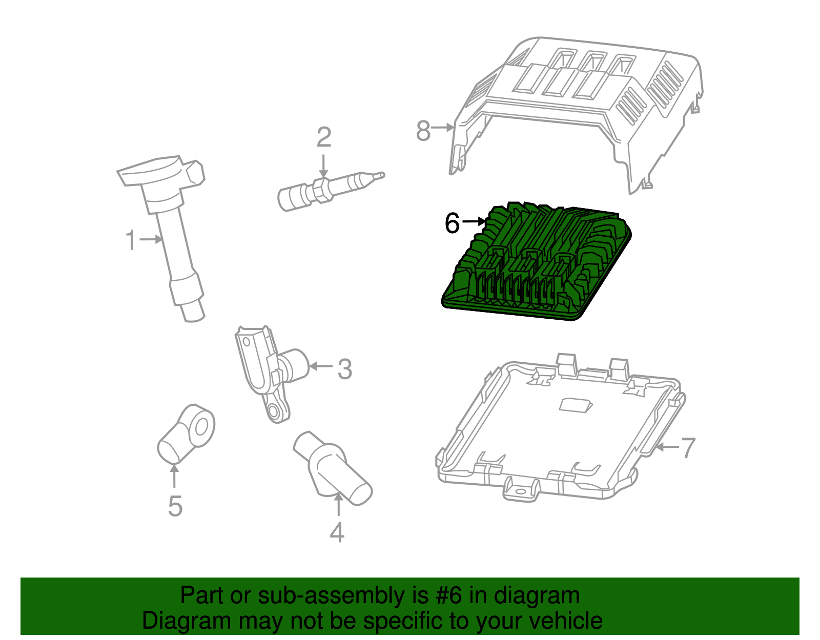 2010-2012 GM Engine Control Module Assembly 12651993 GM | GMPartsDirect.com
