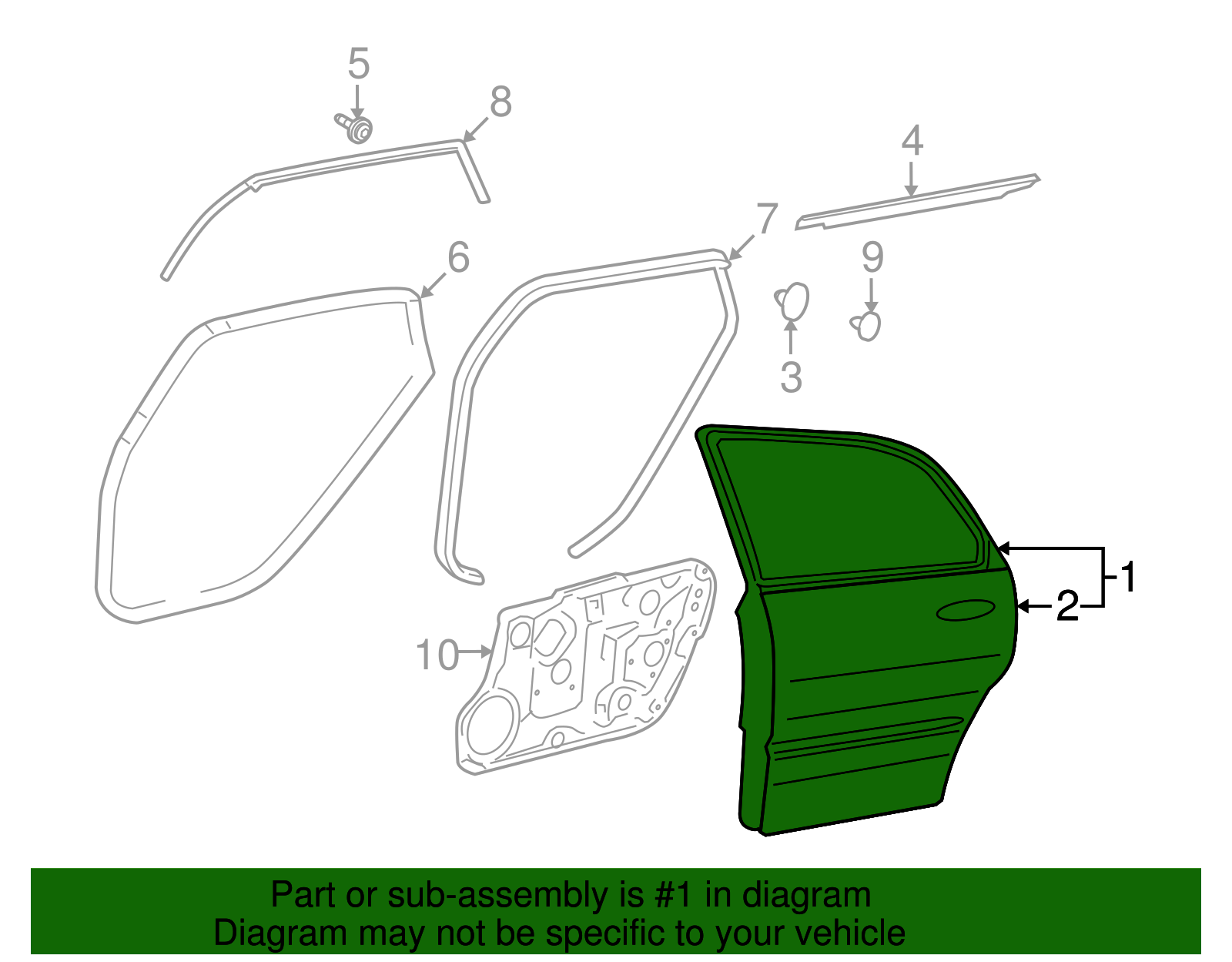 2006-2011 Hyundai Azera Door Shell 77004-3L020 | QuirkParts