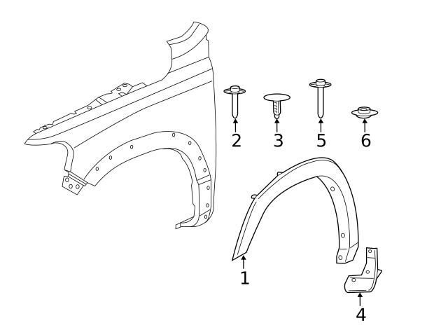 2019-2023 Ram Wheel Flare - Passenger Side (RH) 6MS44TZZAC | TascaParts.com