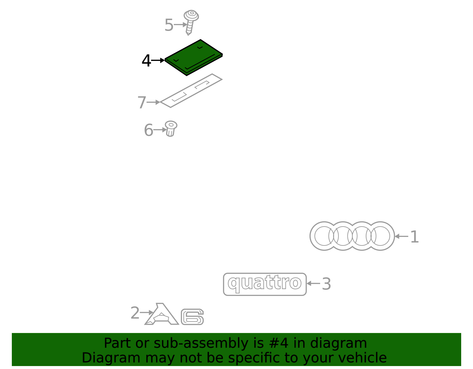 4K9-827-113-9B9 - License Plate Bracket 2019-2025 Audi | AutoNation Parts